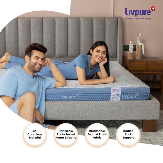 Livpure Smart ORTHO PRO+ MEMORY PROFILE with S-Shape HR Foam Mattress
