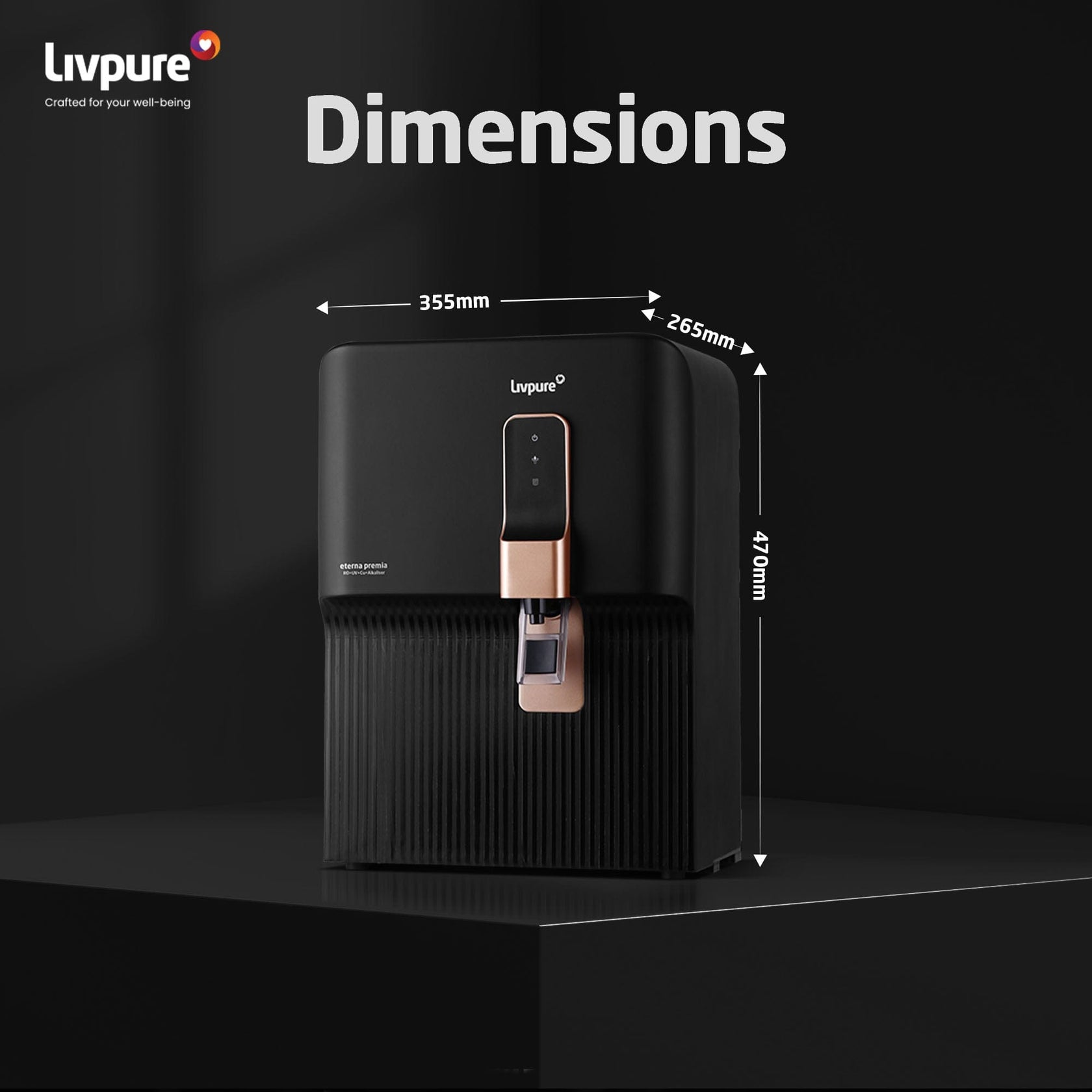 Livpure Eterna Premia RO+UV+Copper+Alkaline Water Purifier